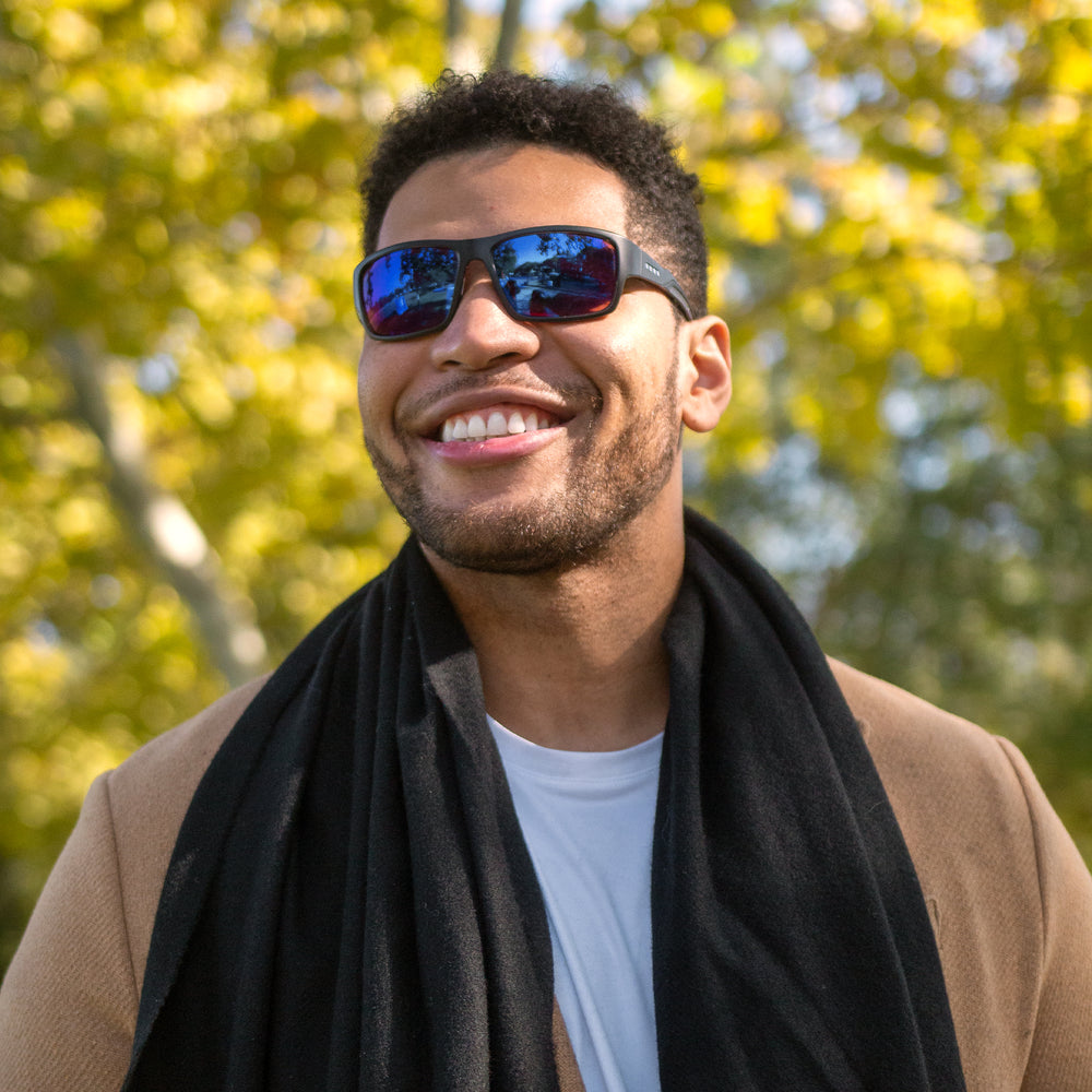 Large Rectangular Modoc Color Blind Sunglasses