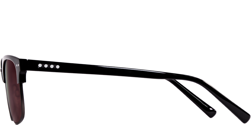 Derby Black Protan Color Blind Glasses: Browline Frame | EnChroma