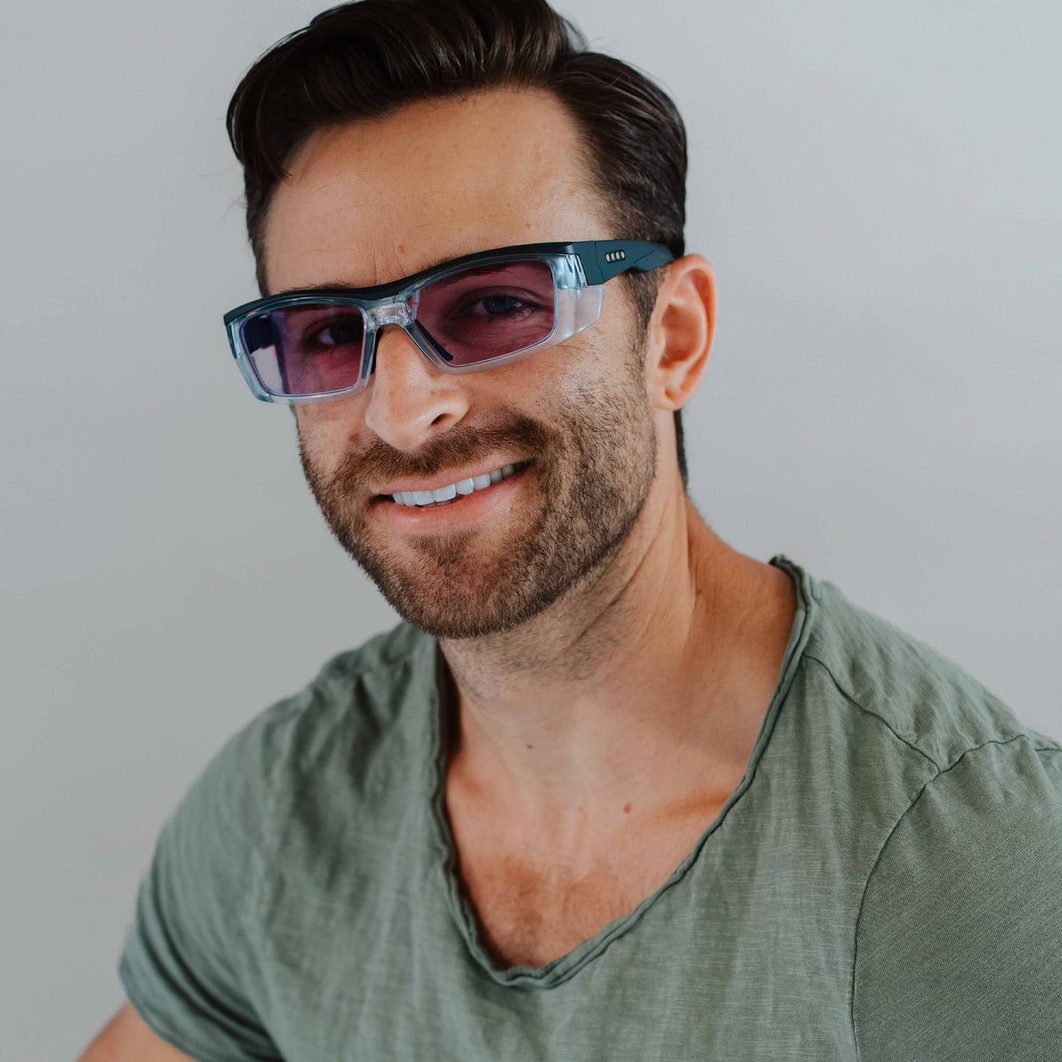 Martinez Clear Frame Safety Glasses - Crystal Side Shields