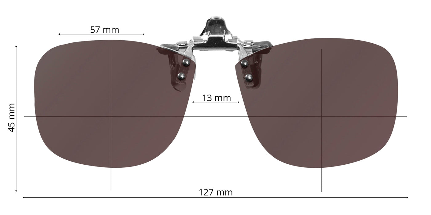 Small Square Clip and Flip Sunglasses - Outdoor Protan Polarized