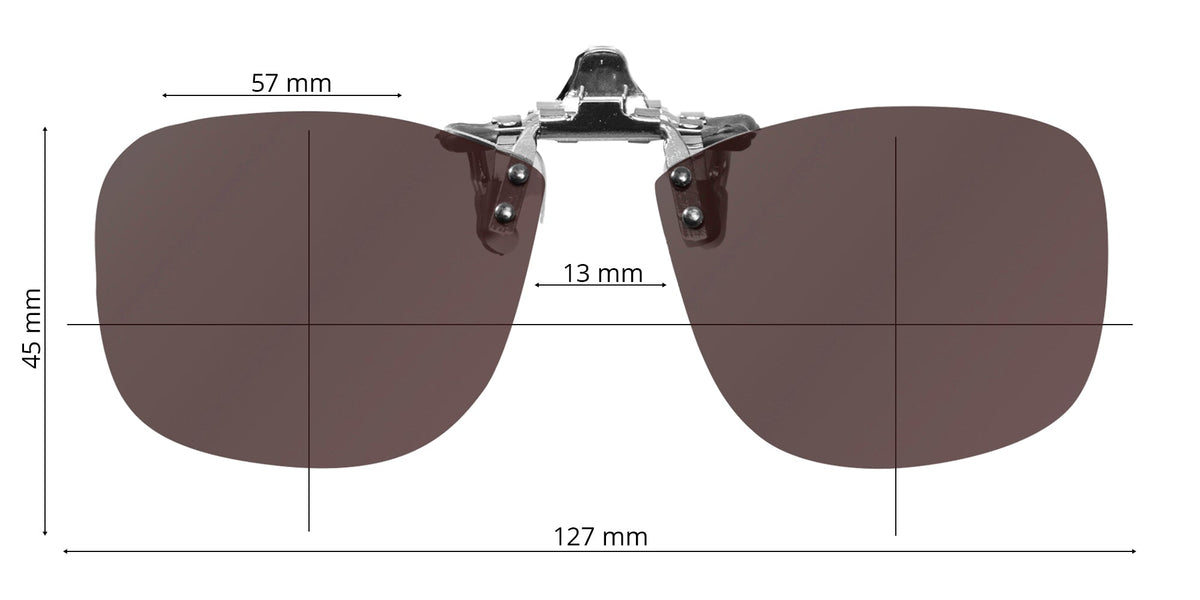 Small Square Clip and Flip Sunglasses - Outdoor Protan Polarized